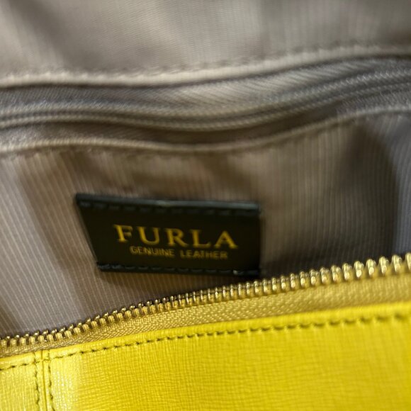 Furla | Bags | Yellow Furla Boston Bag With Removable Shoulder Strap ...
